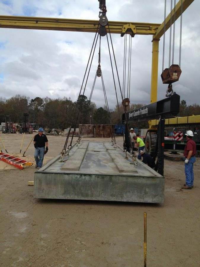 Olin Rail Loading Precast Drainage Trench Containment | Delta Precast